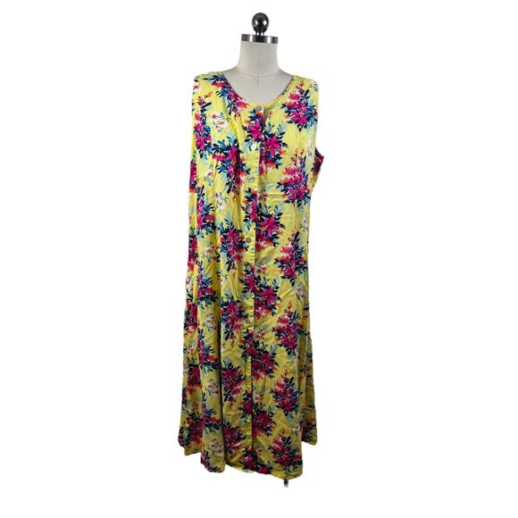 Koret | Dresses | Koret Y2k Vtg Dress Womens Pxl Yellow Floral ...